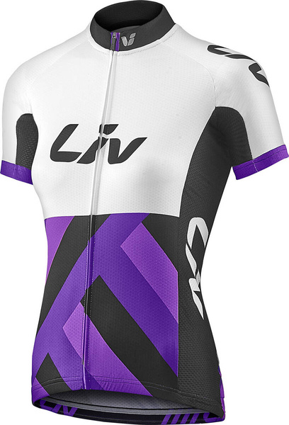 Koszulka damska Giant Liv Race Day biało-fioletowa | BMSBIKE.com